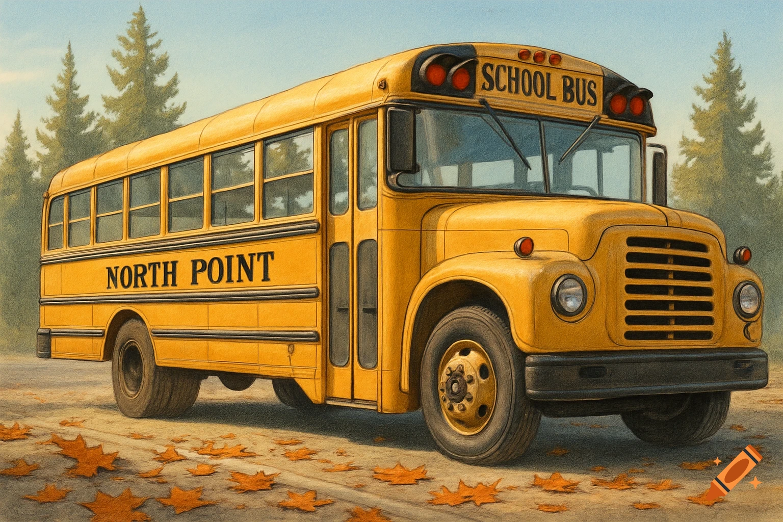 A colorful yellow school bus converted into a mobile bike shop, with a ...