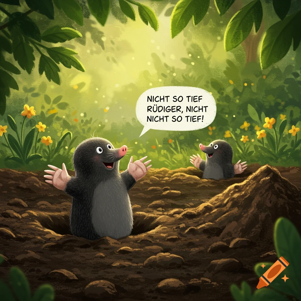 Cartoon bug with headphones at office desk, looking at screen with ...