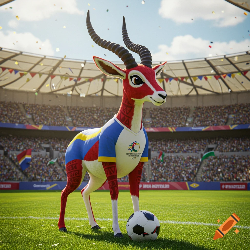 A 3D render of a 'CountryBall' character, a sphere adorned with various ...