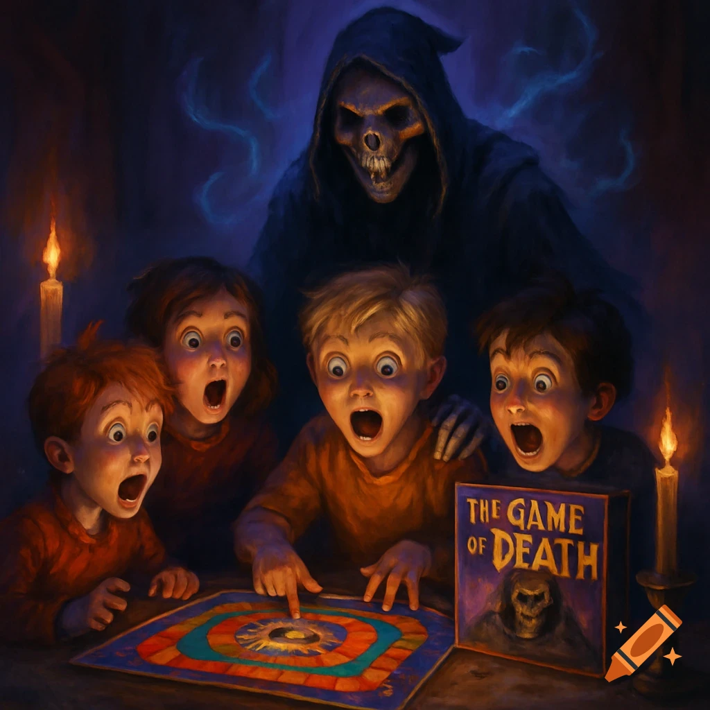 Kids scream in terror playing 'The Game of Death' board game as the ...