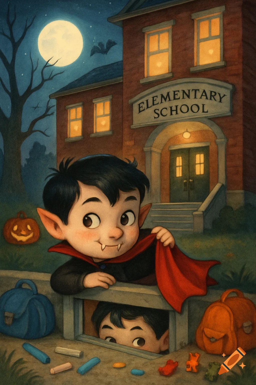 A distressed boy with tears in his eyes runs through an old Italian ...