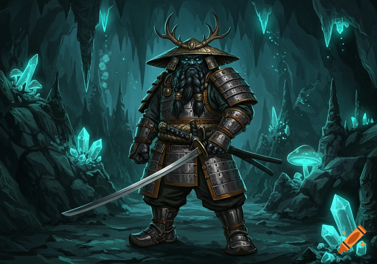 A Roblox-style warrior character with a horned helmet and armor, aiming ...