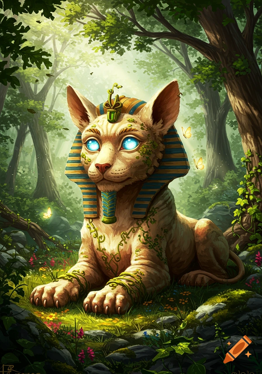 A stylized cat with a textured pineapple body and a leafy pineapple ...