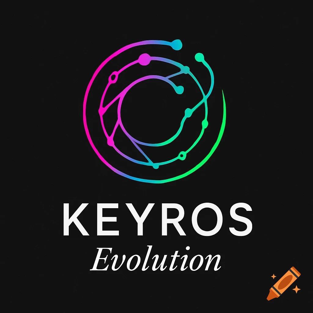 A modern logo with a gradient pink-purple-teal circular network design ...