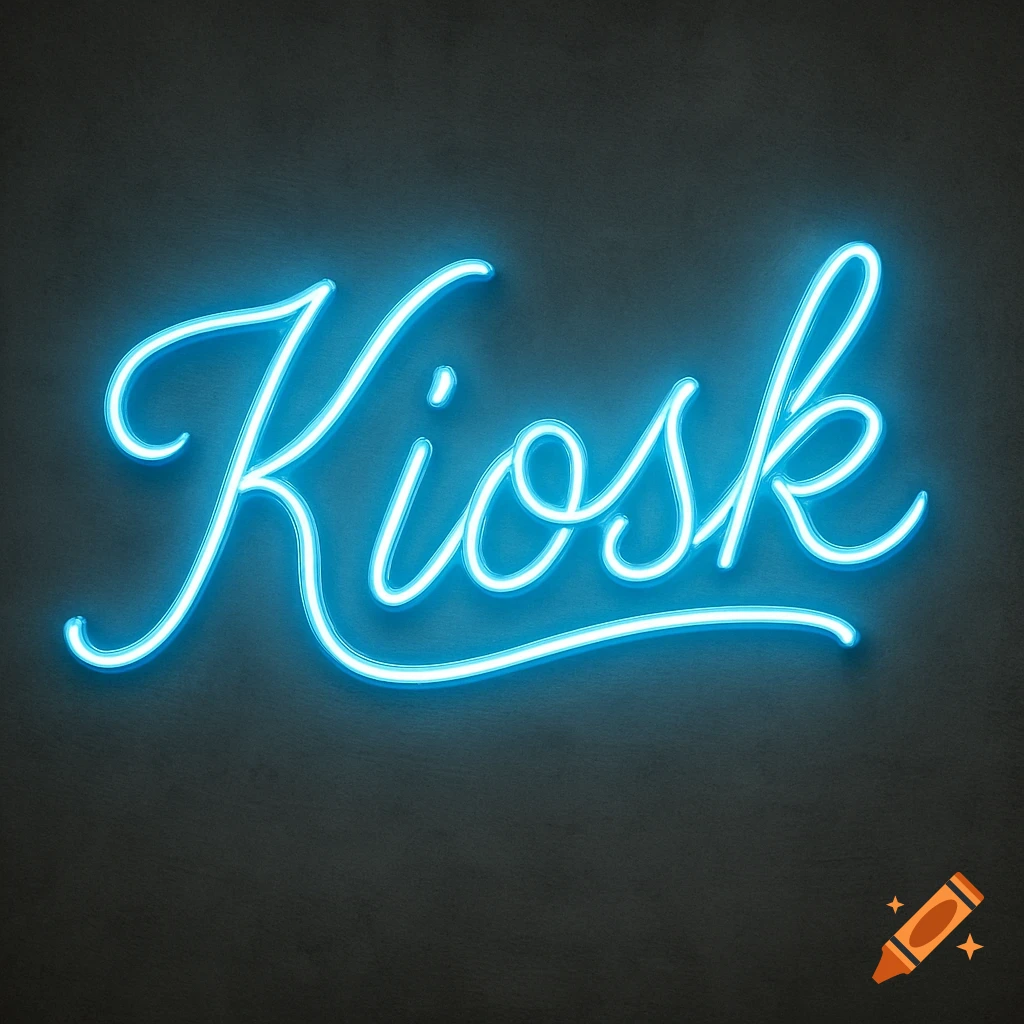 An orange neon sign spelling out the word 'Looters' on a textured black ...