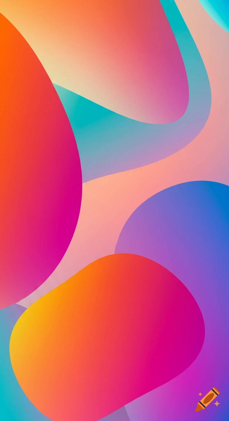 Abstract flowing shapes in soft pink, purple, and blue gradients with ...