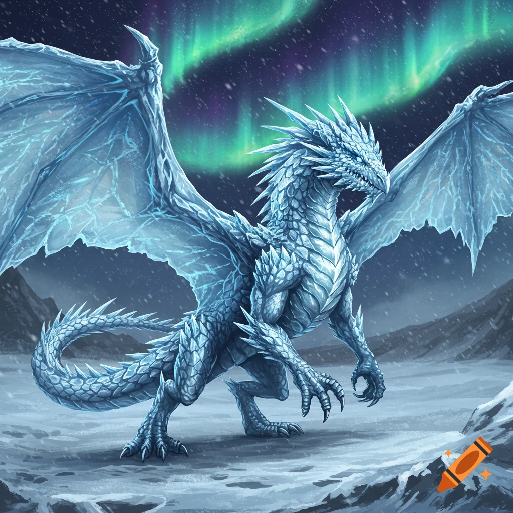 The legendary Ur-Dragon in its lair on Craiyon