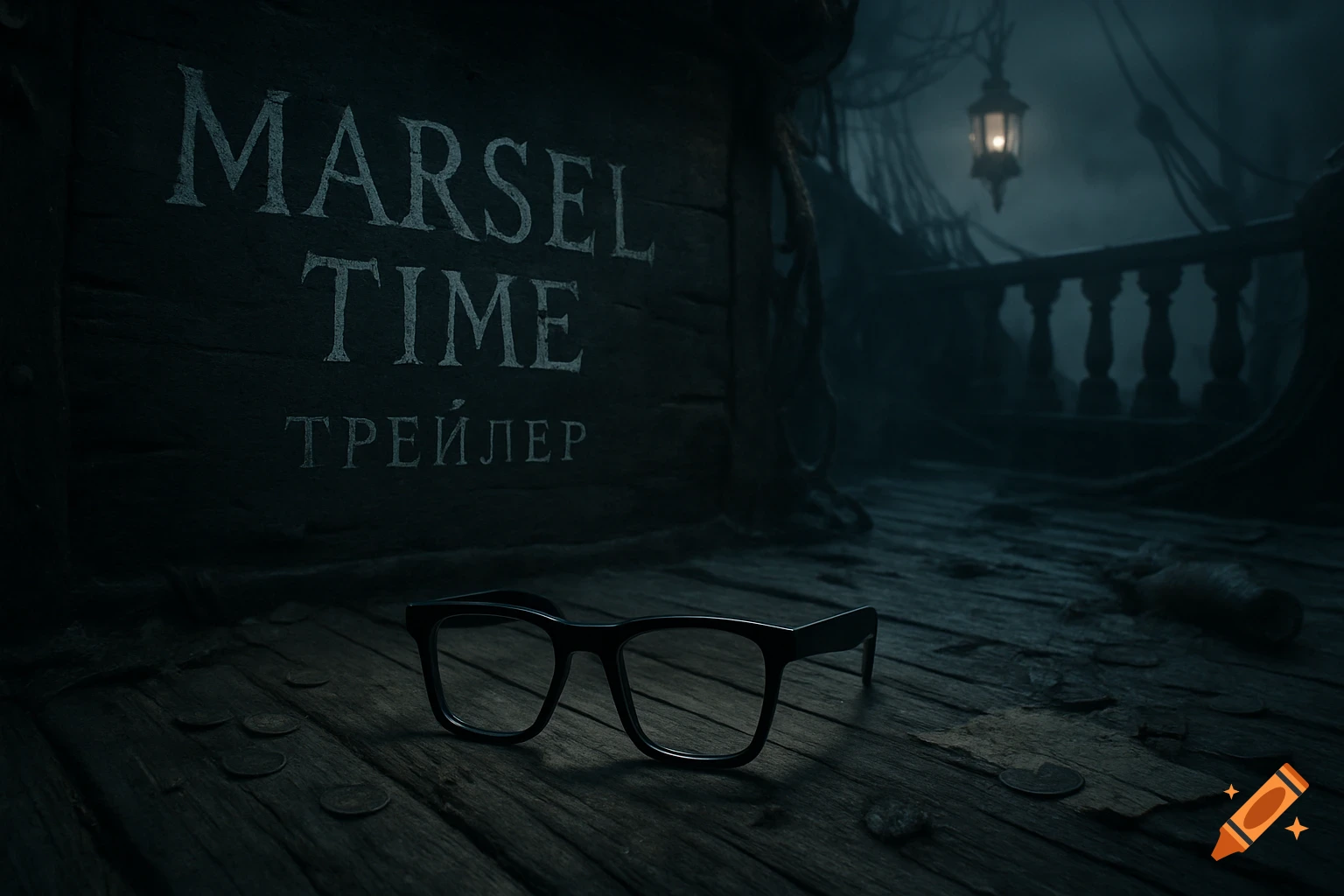 A digital painting of a silhouette walking down a dark, misty path ...