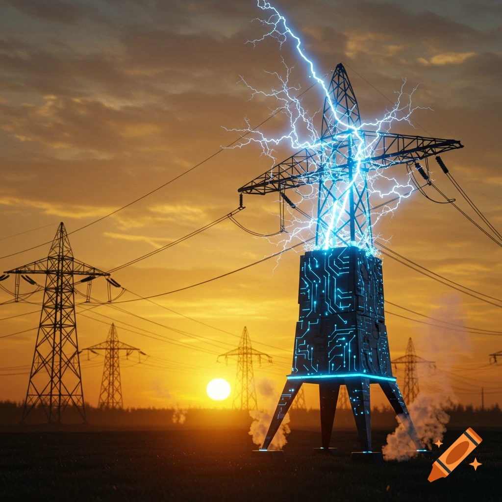 Two nuclear power plant cooling towers emit steam against a dramatic ...