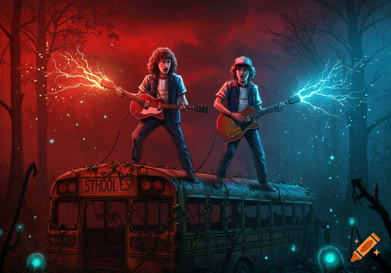 Bob+newby+drawing+stranger+things created on Craiyon