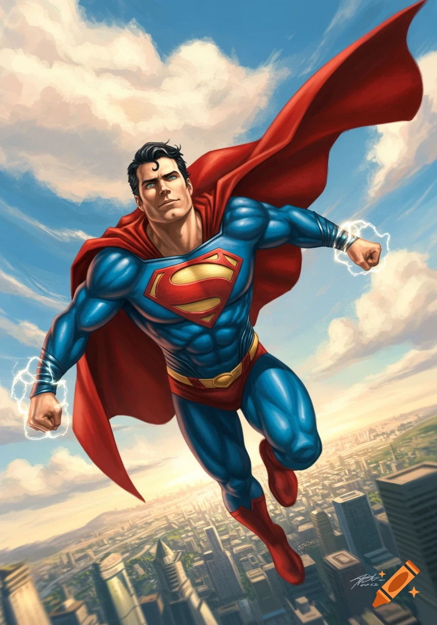 Captain America stands heroically with his shield, an American flag ...