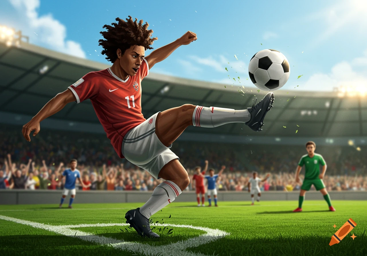 Cartoon drawing of Maradona in an Argentina soccer jersey, with a crowd ...