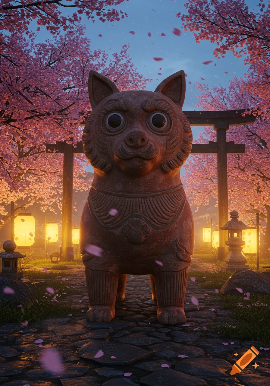 A stylized black bakeneko cat with ornate white patterns and yellow ...