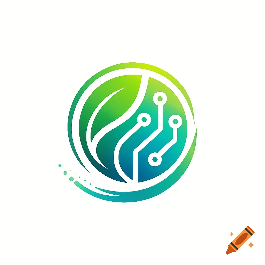 Gas station green logo with oil drop and lightning symbol on Craiyon