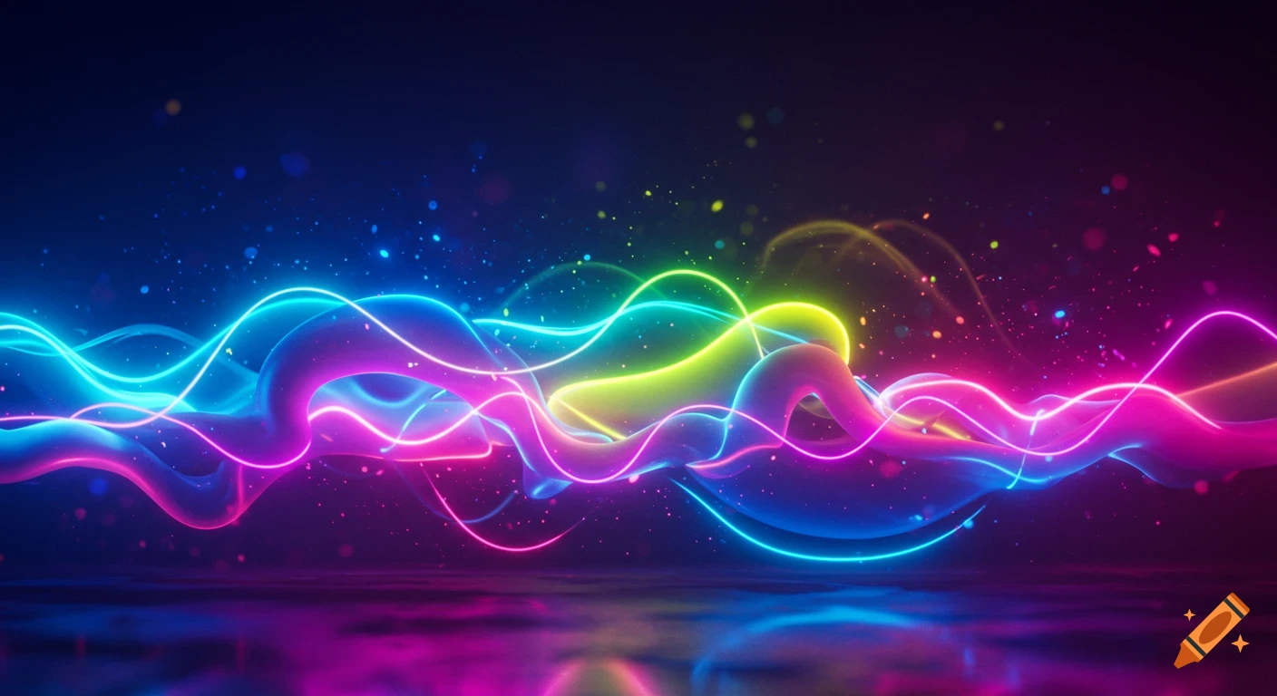 Neon blue and purple glowing RAM stick logo with an equalizer display ...