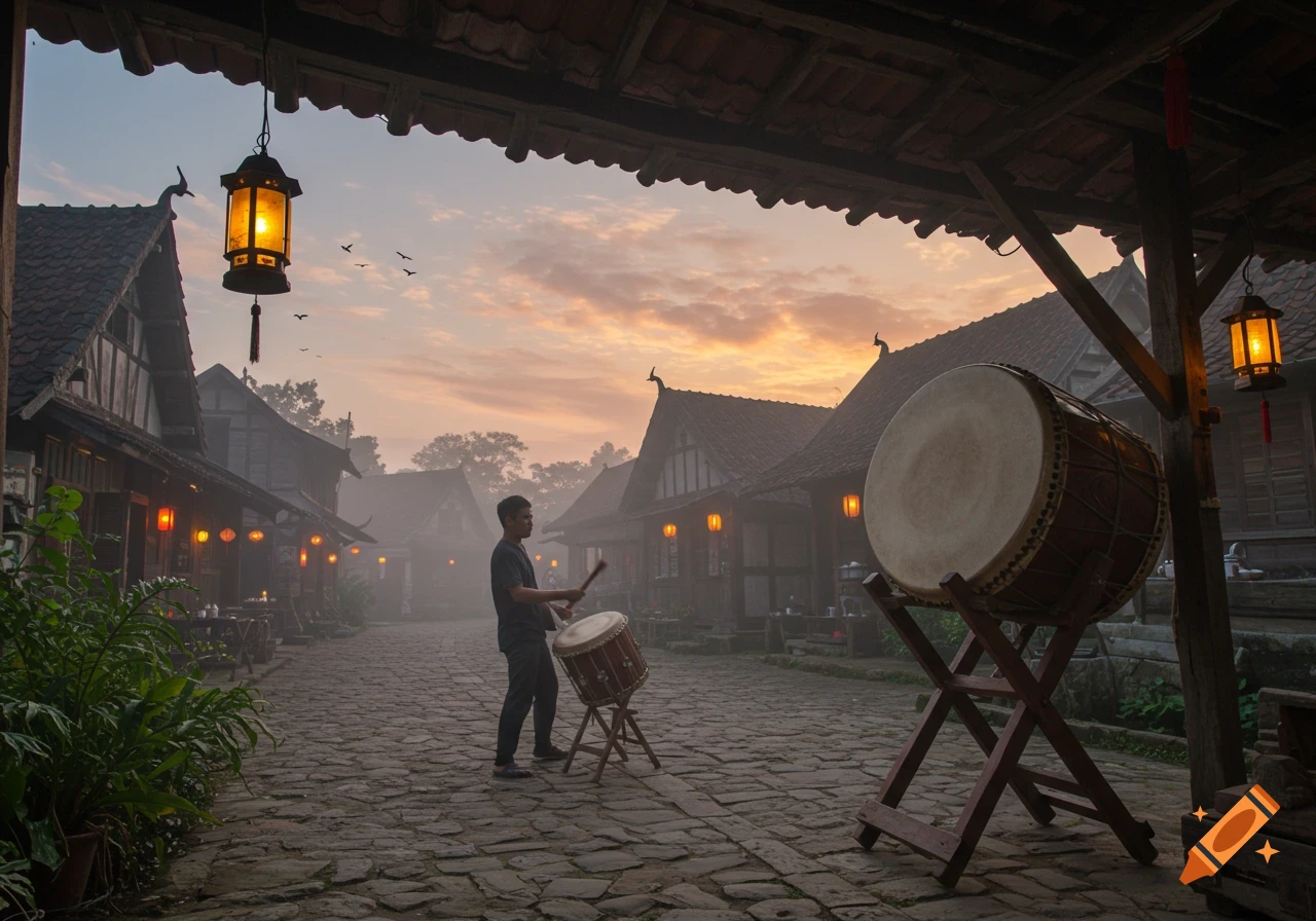 A man and woman in richly patterned traditional Zhuang clothing stand ...