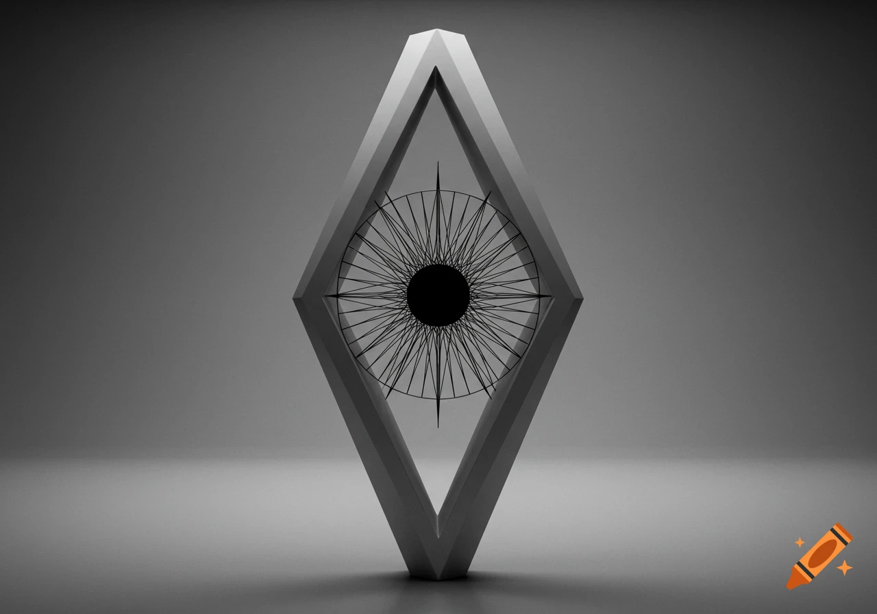 A detailed, silver metallic mechanical device is suspended vertically ...