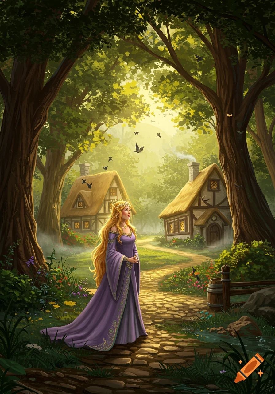 Rapunzel+back+clipart created on Craiyon