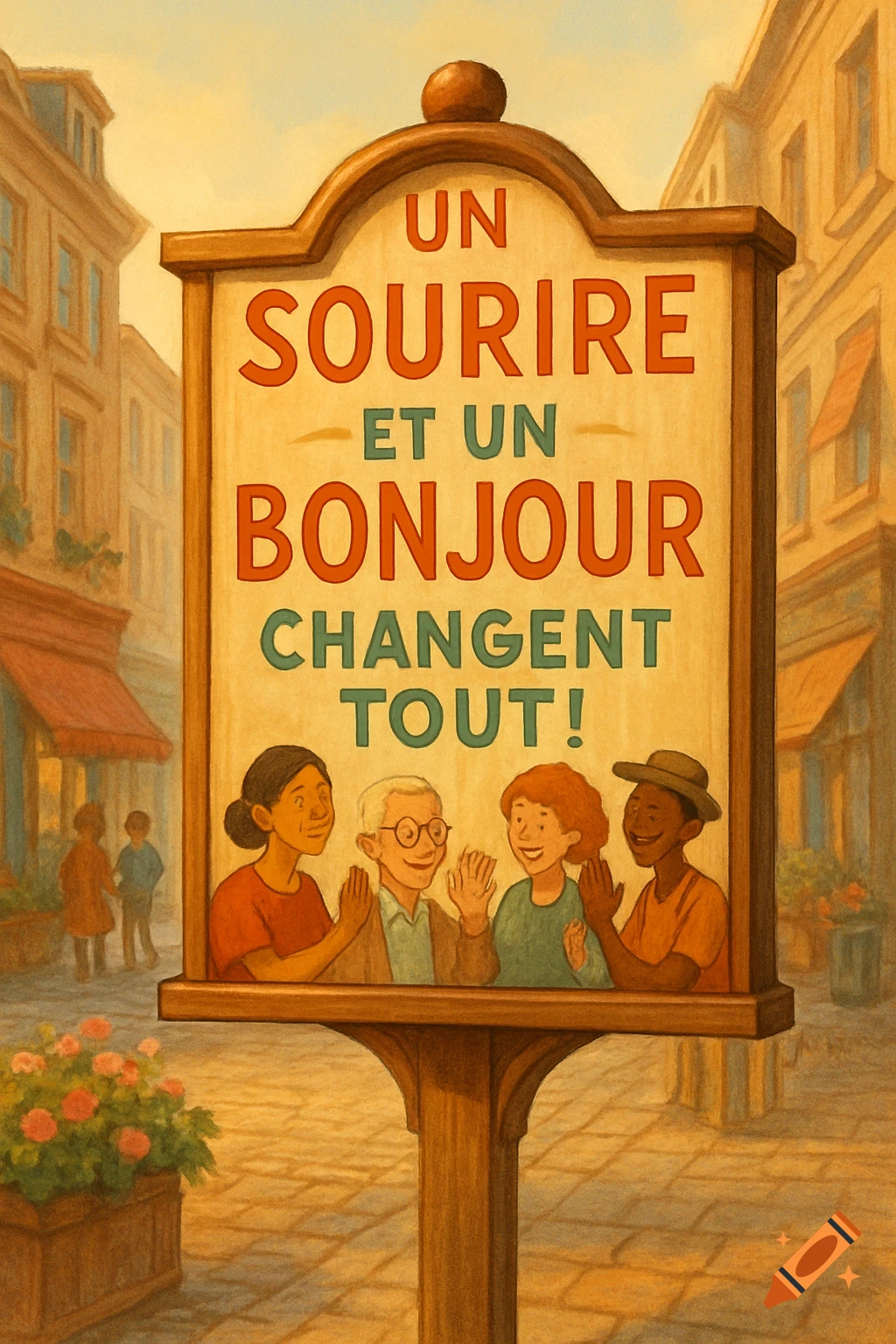 Cartoon of seagulls stealing food from surprised tourists on a beach ...