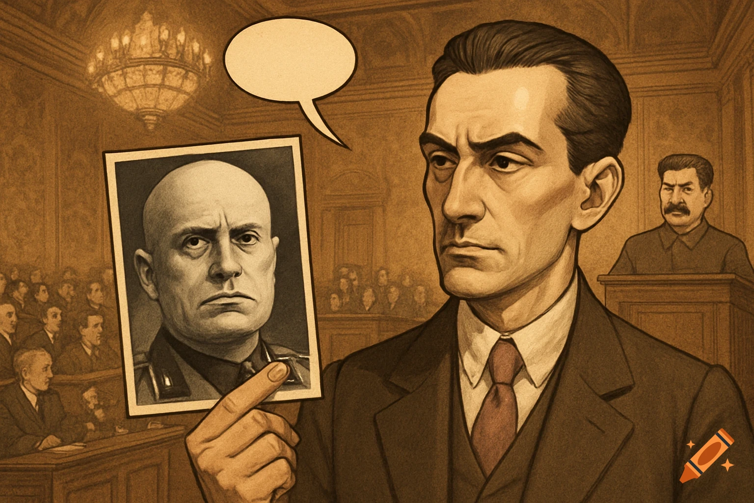 Stylized illustration of John F. Kennedy in a blue convertible car with ...