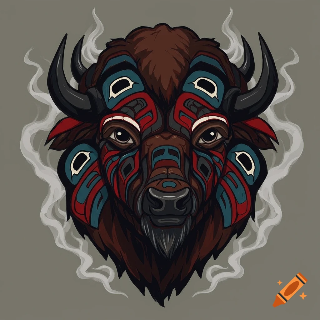 Bull+face+drawing created on Craiyon