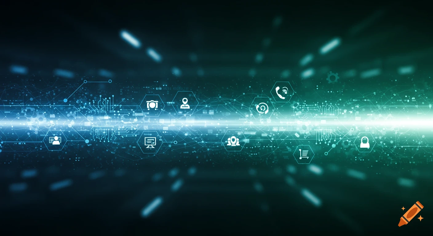 A glowing blue and green globe with interconnected data lines, digital ...