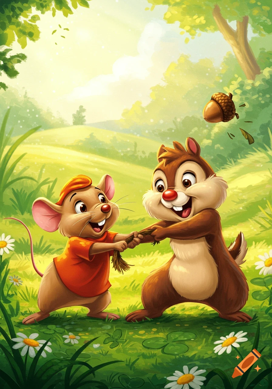 Cartoon Scrat from Ice Age frantically runs through a snowy, icy ...