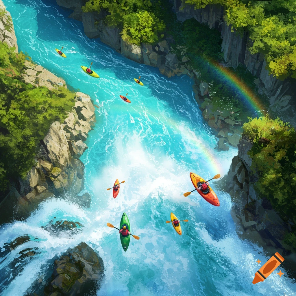 Watery cave with glowing orange crystals on Craiyon