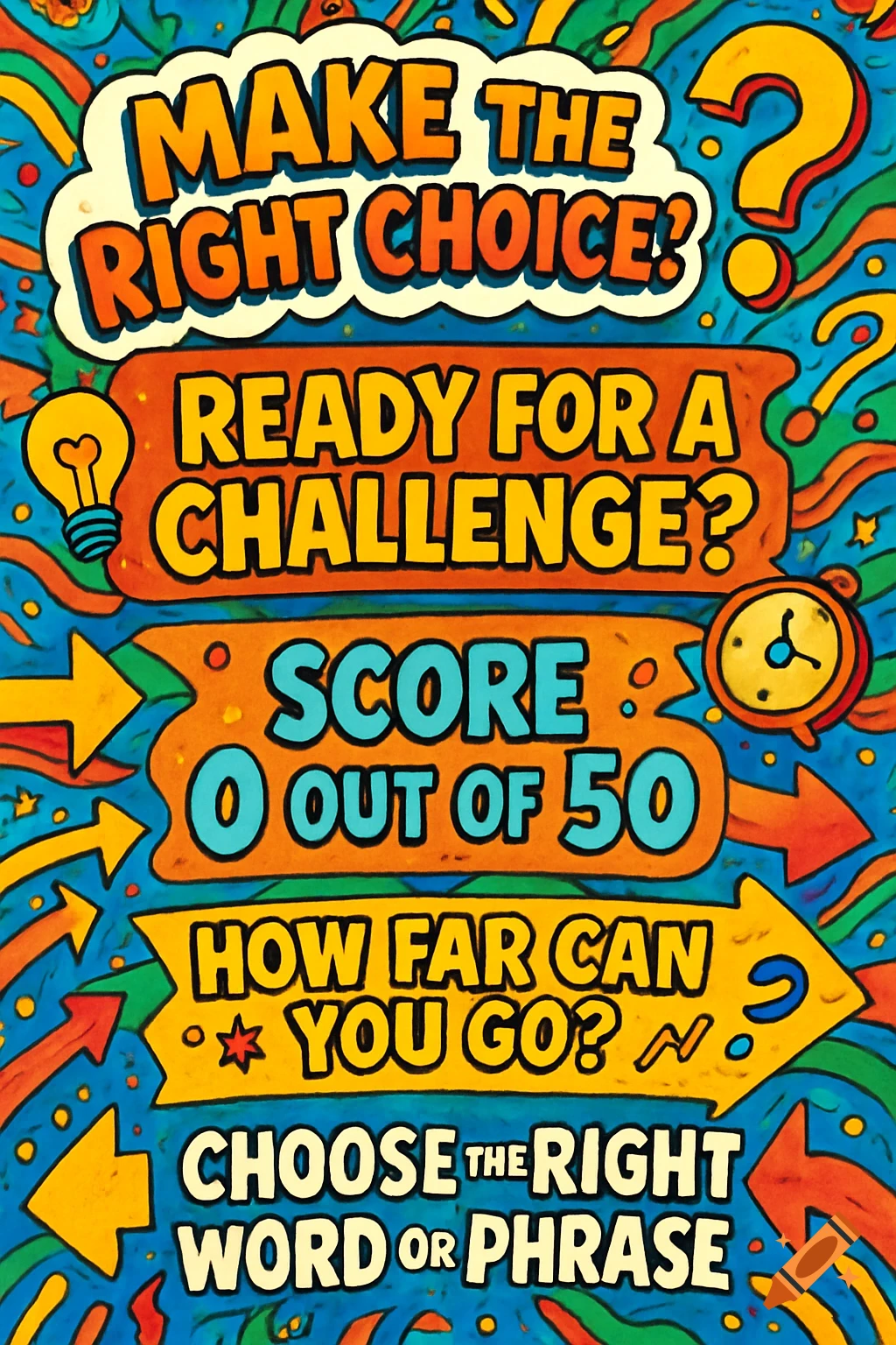 Colorful poster with sad emojis, question marks, and the text 'Sorry ...