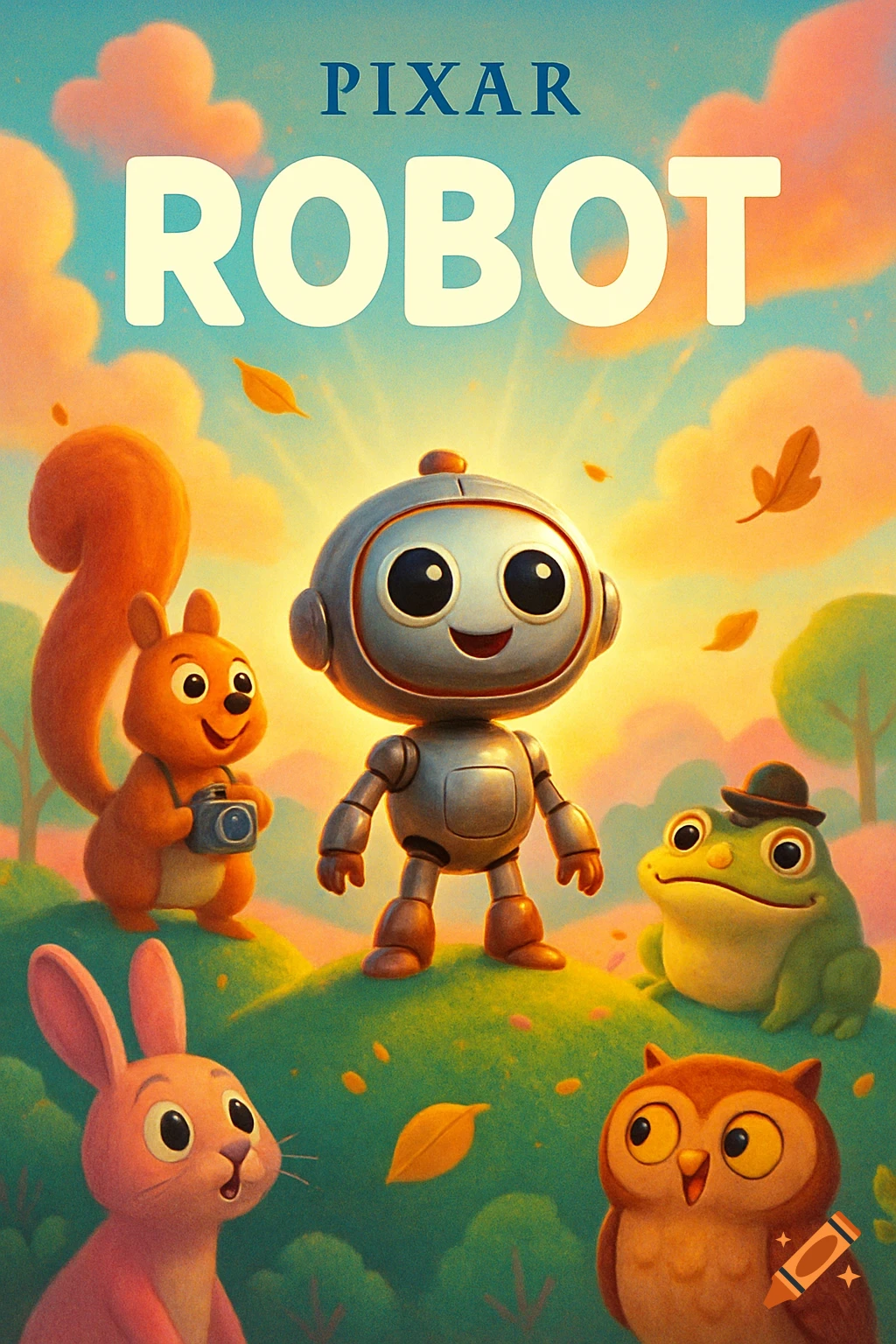 Colorful, whimsical poster for a 'Media Alphabet' game, featuring an ...