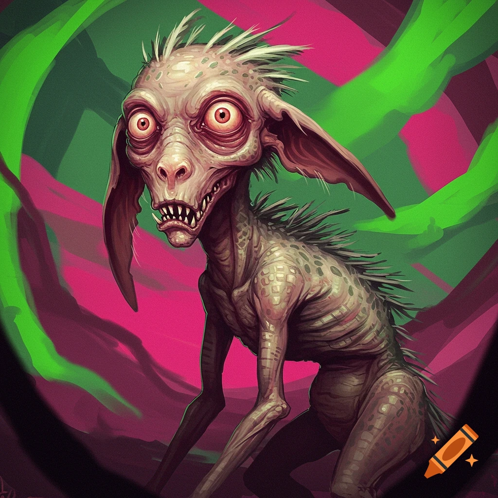 The smog monster, Hedorah on Craiyon