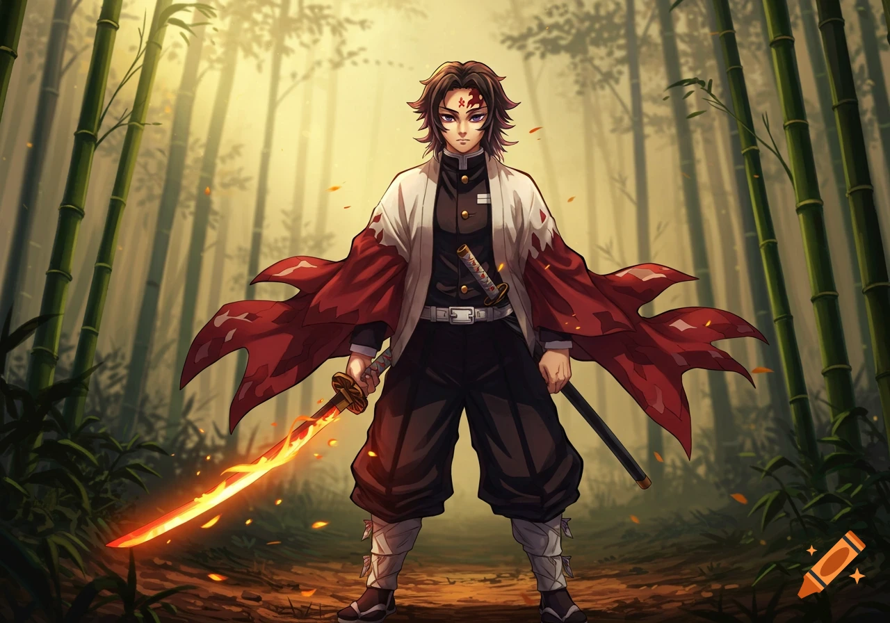 Demon+slayer+character+with+mask created on Craiyon