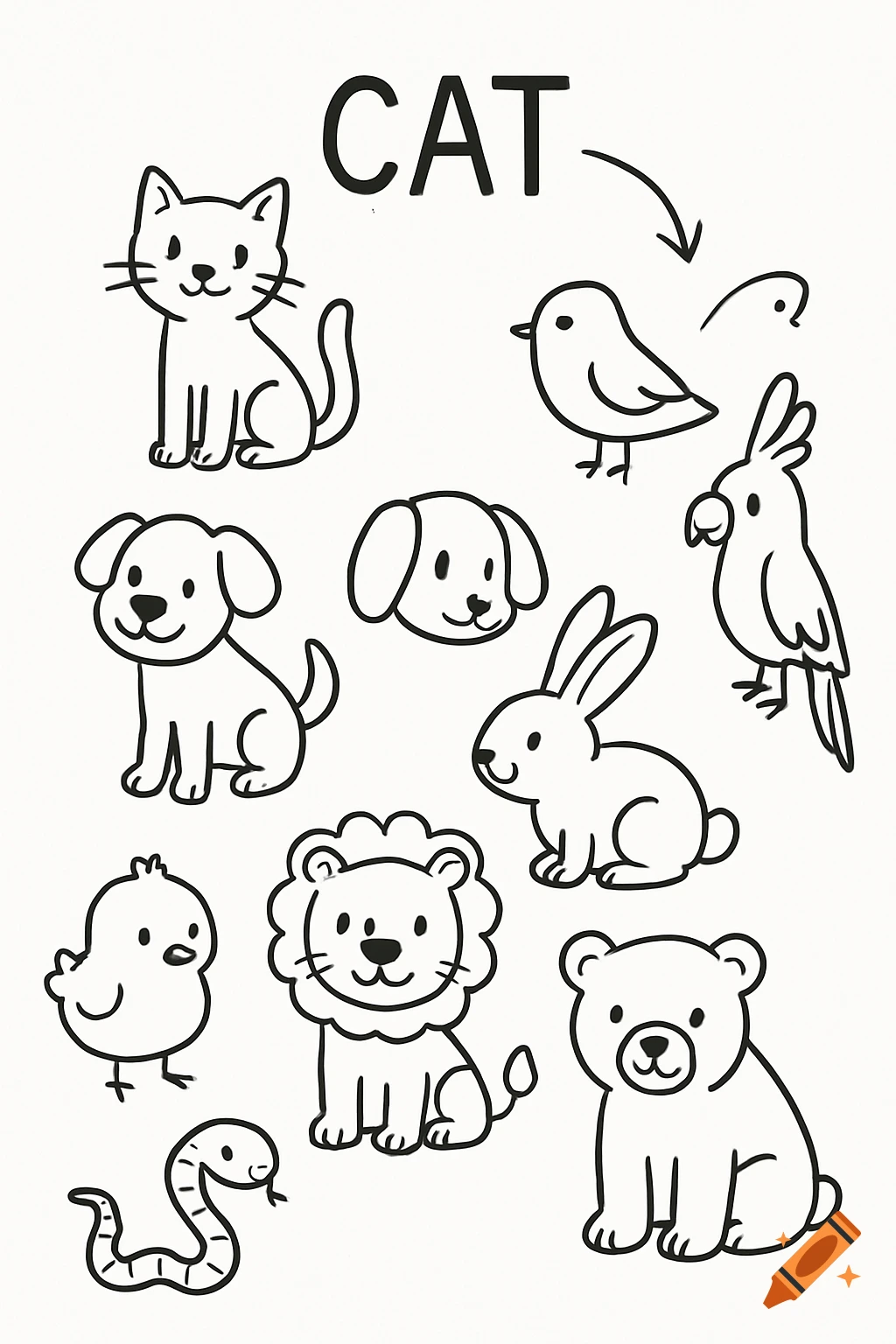 Simple+cat+dot+clipart created on Craiyon