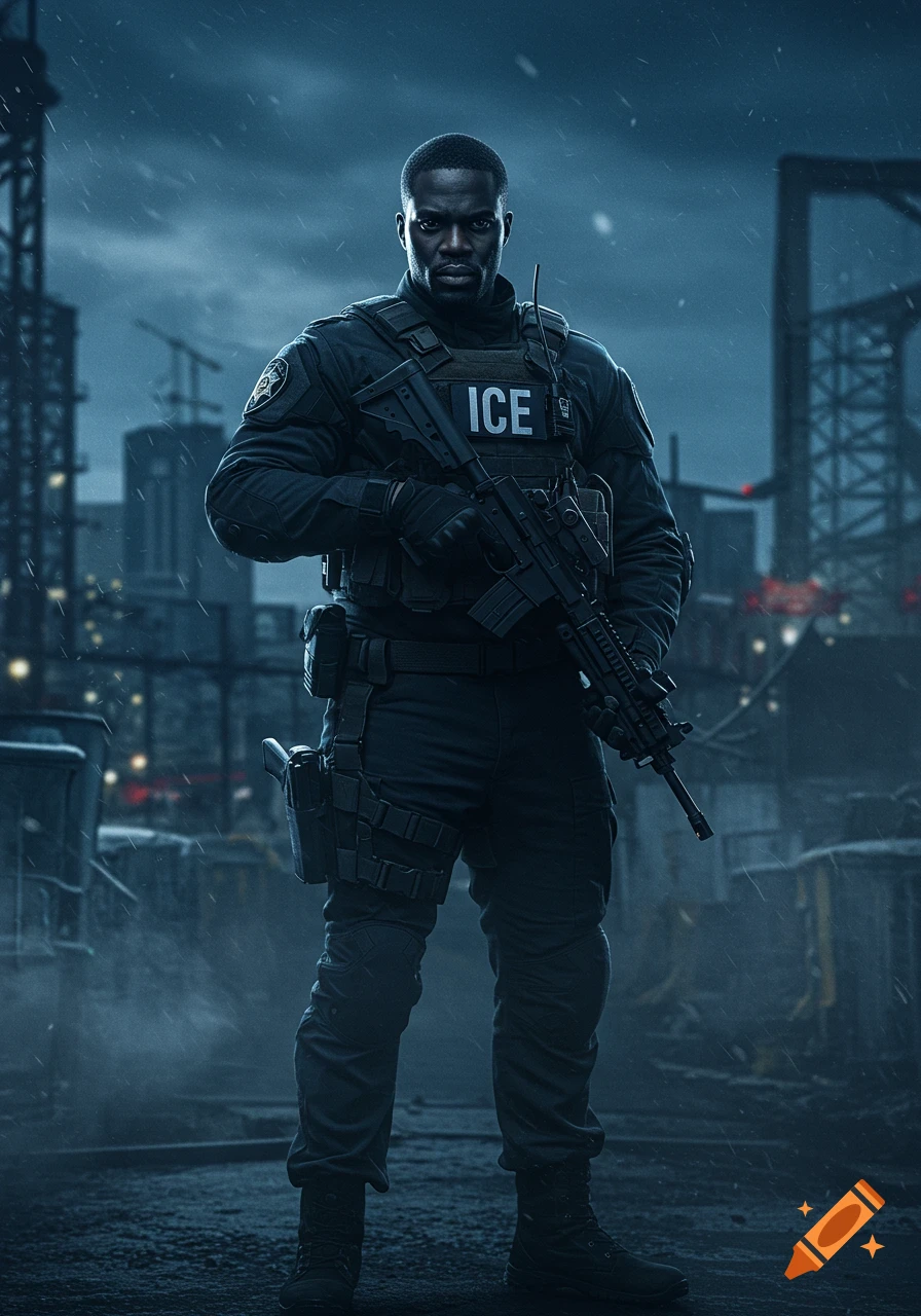 A grizzled, one-eyed soldier in camouflage and tactical gear, holding a ...