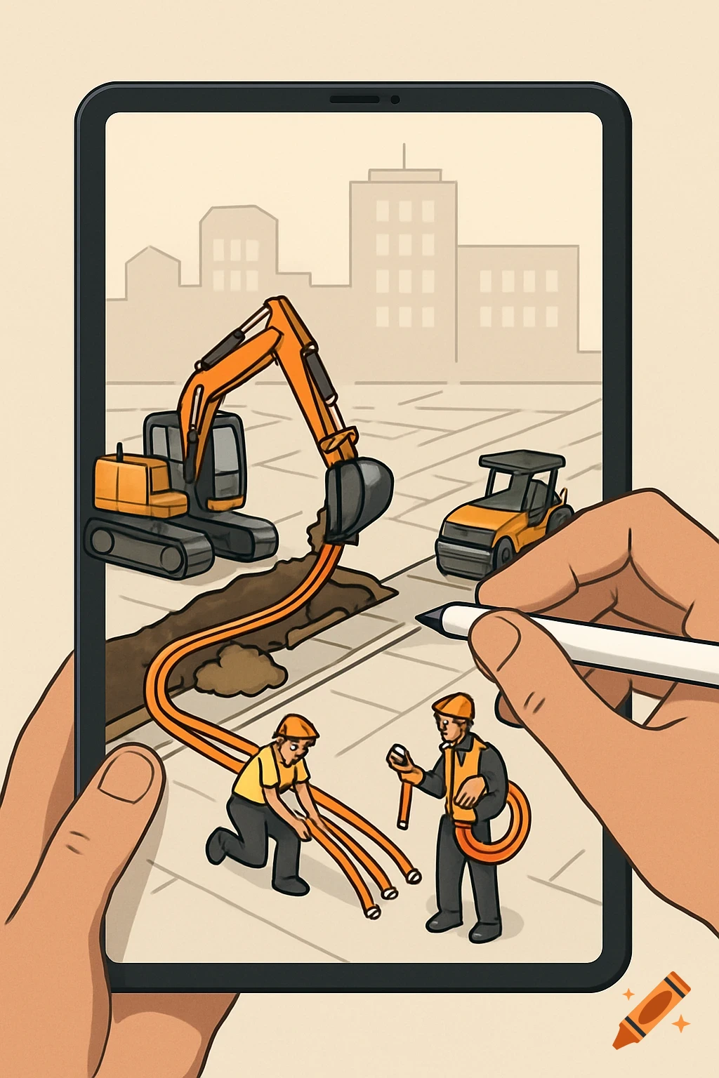 Construction+background created on Craiyon