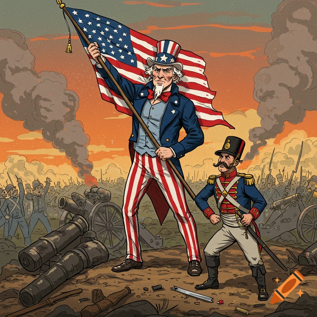 An illustration of Uncle Sam wearing a top hat and suit, pointing with ...