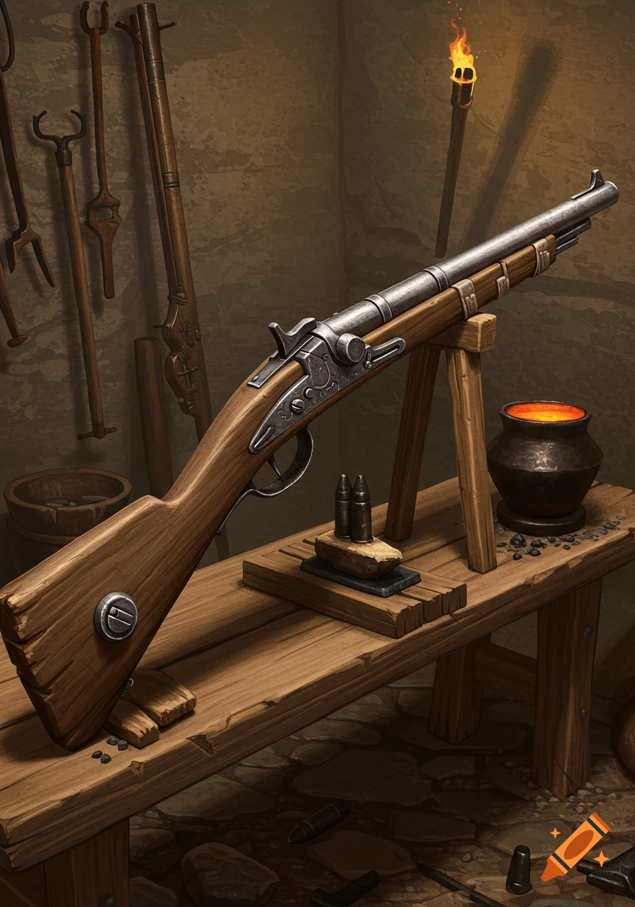 Hurdy+gurdy+weapon created on Craiyon