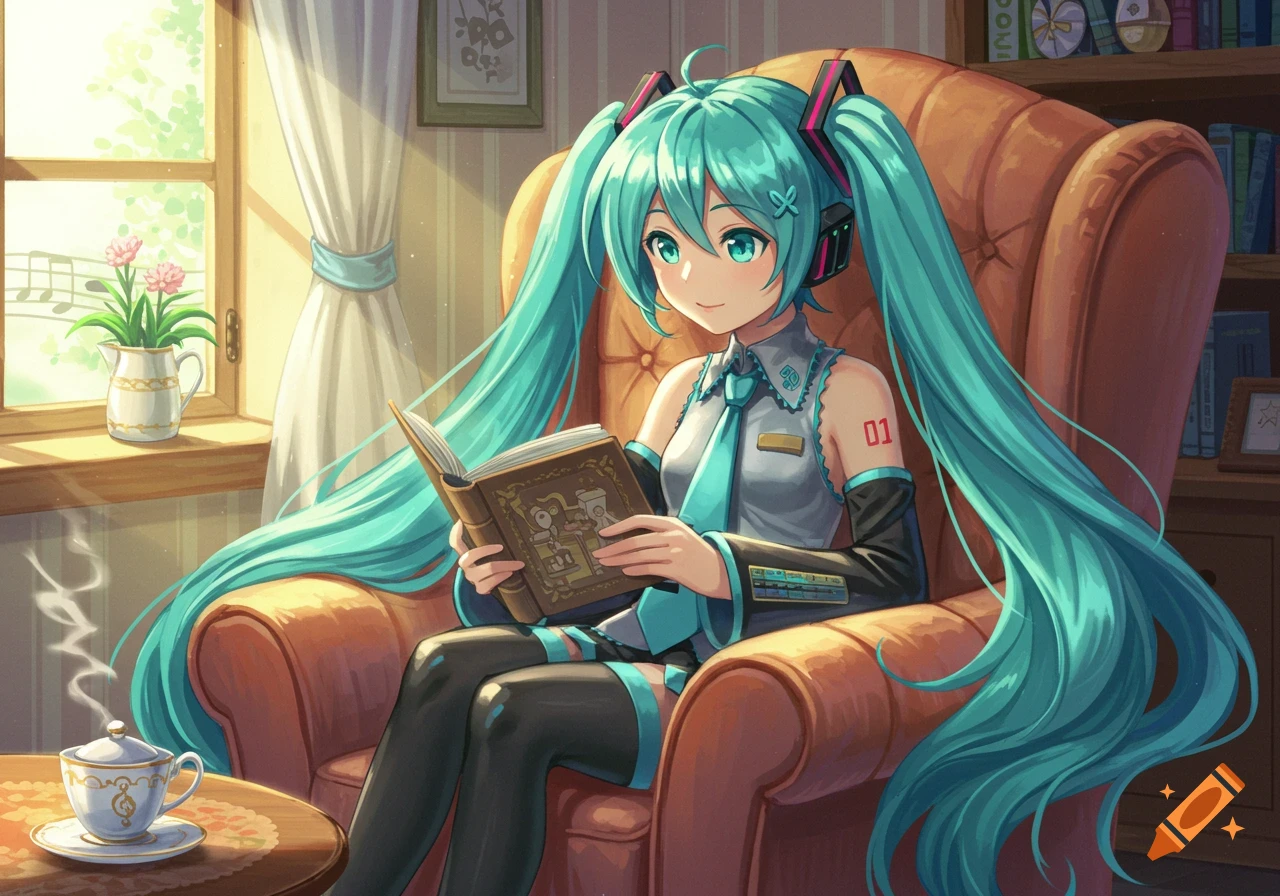 A winking anime girl in a doctor's coat, Hatsune Miku, holds a syringe ...