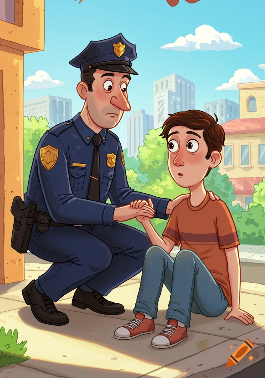 A split image: a happy cartoon girl with phones in a sunny field under ...