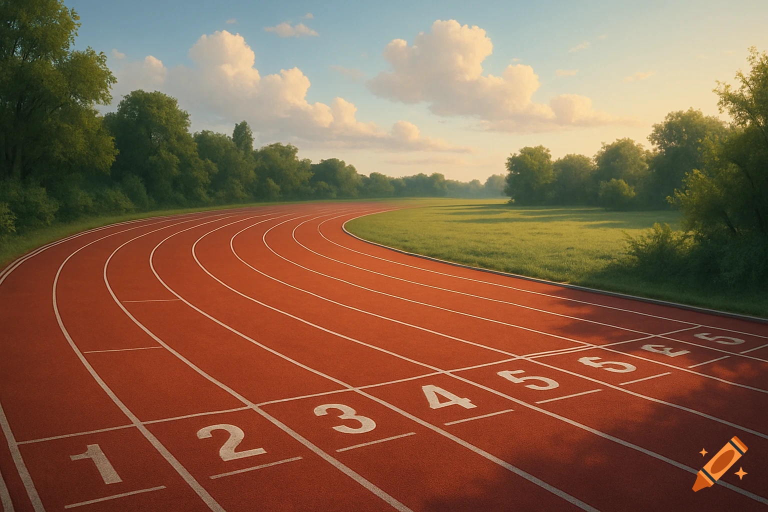 Several red, yellow, and blue gym balls are arranged alongside wooden ...