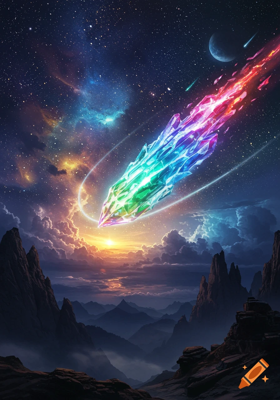 Ethereal figures connected by glowing golden energy swirl within a ...