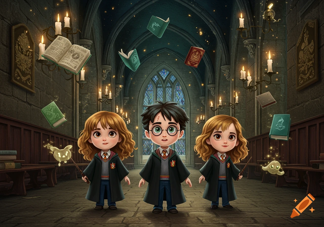 Harry Potter fainting during a duel in fan art on Craiyon