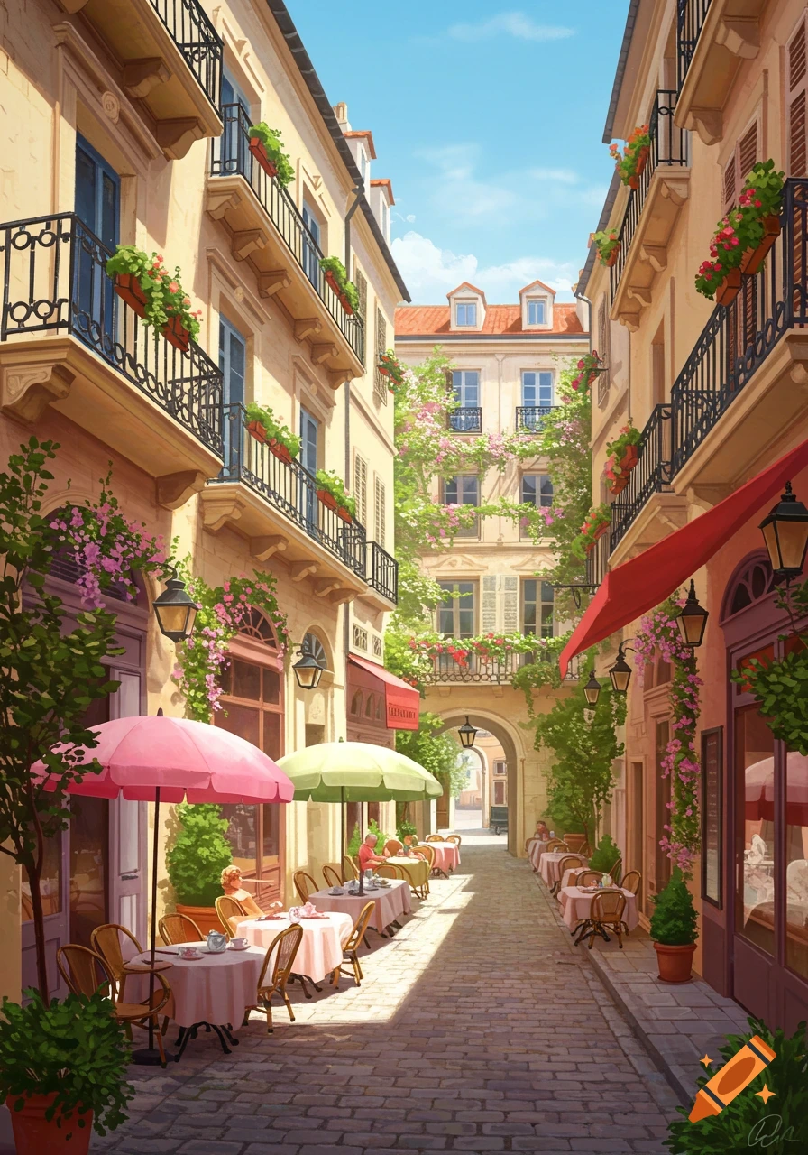 A grand, ornate mansion with glowing windows at twilight, seen through ...