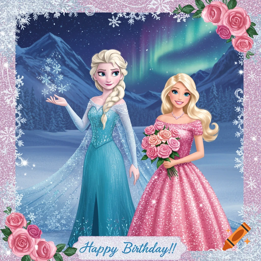 Elsa+niña+png created on Craiyon