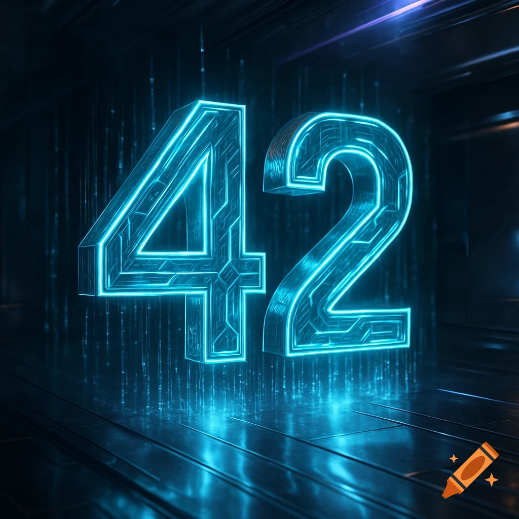 A bright blue glowing digital display shows the number "31337" against ...