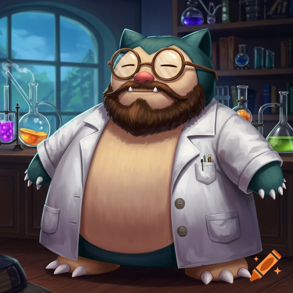 Timid nerdy anthro female owl android in lab coat character concept art ...