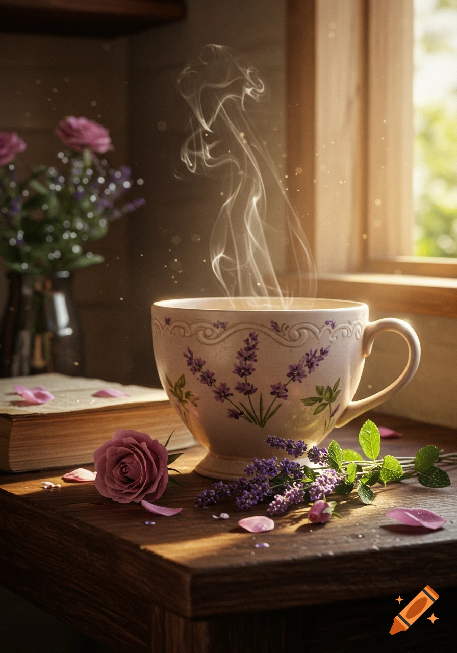 Cute watercolor illustration featuring two steaming coffee mugs, a baby ...