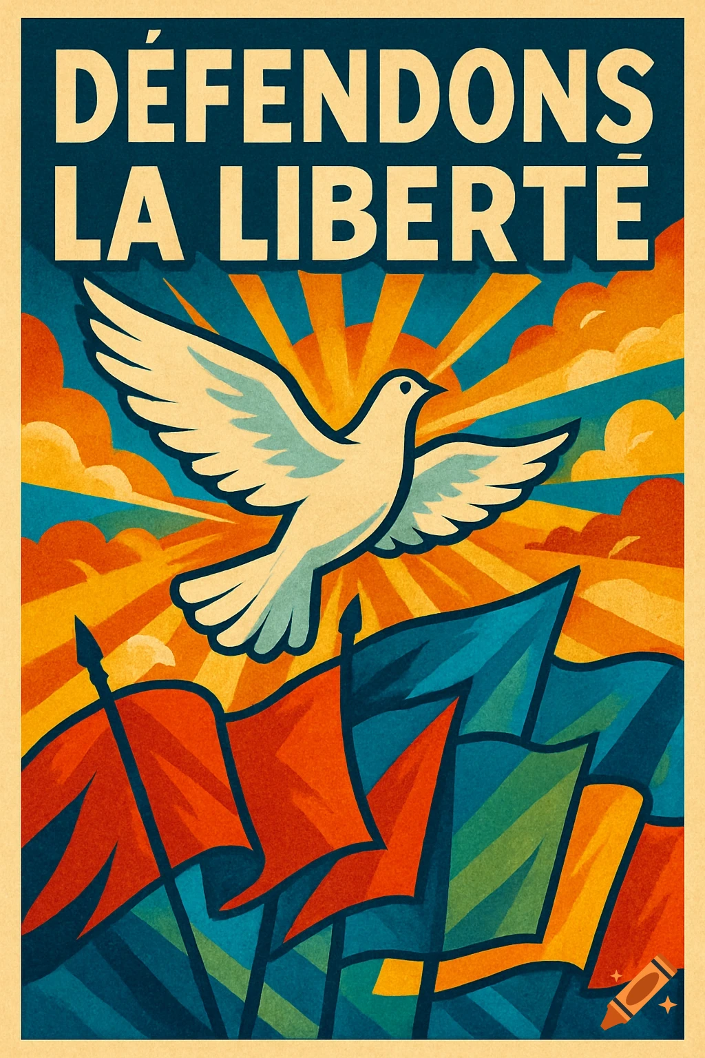 Stylized political poster for France 2027, with a man's silhouette ...