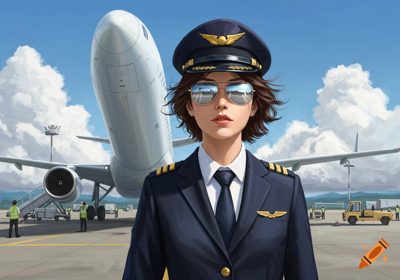 A serious-looking blonde woman in a blue US Air Force uniform works at ...