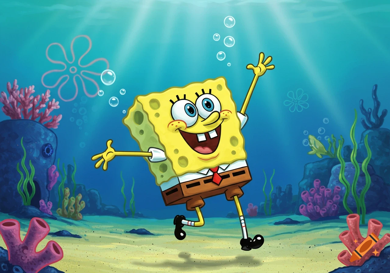 Patrick Star as a knight in shining armor stands proudly in an ...